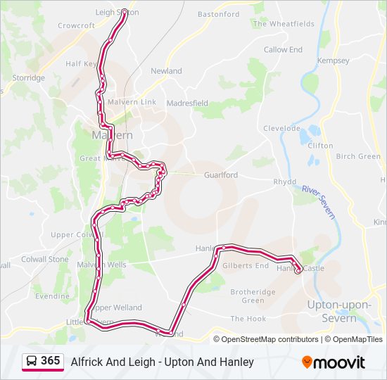 365 Route: Schedules, Stops & Maps - Leigh Sinton (Updated)