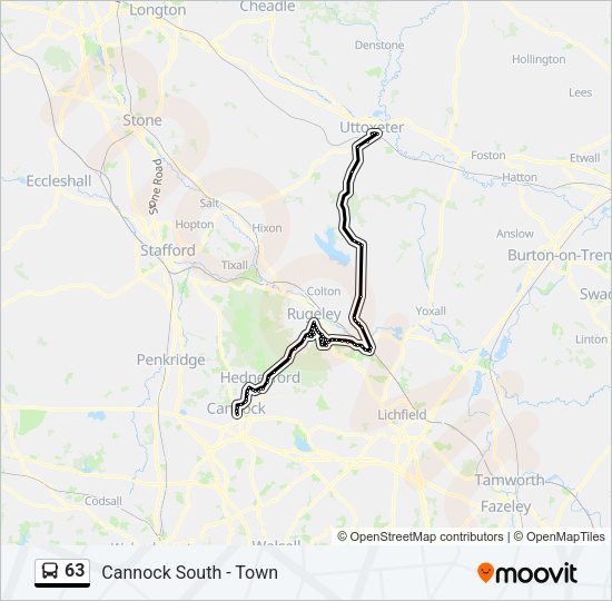 63 Route: Schedules, Stops & Maps - Cannock Bus Station (Updated)
