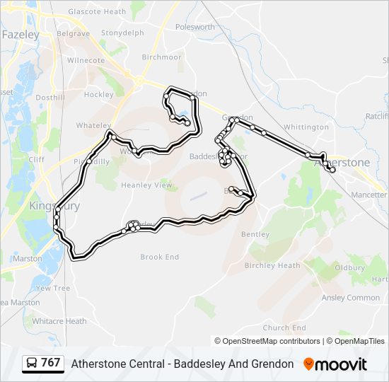 767 Route: Schedules, Stops & Maps - Atherstone (Updated)