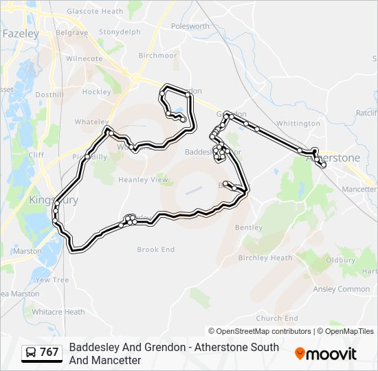 767 Route: Schedules, Stops & Maps - Atherstone Bus Station (Updated)