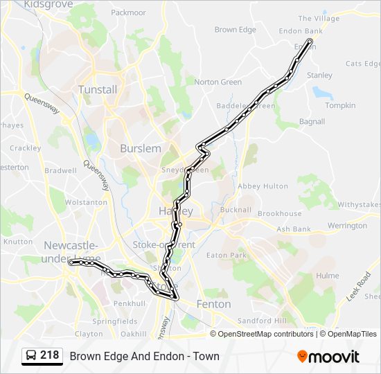 218 Route: Schedules, Stops & Maps - Merrial Street (Updated)