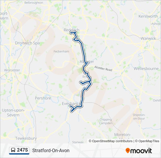 247S Route: Schedules, Stops & Maps - Evesham Bus Station (Updated)