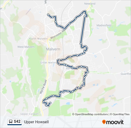 s42 Route: Schedules, Stops & Maps - Upper Howsell (Updated)