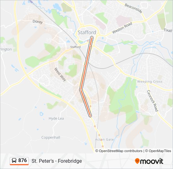 876 Route: Schedules, Stops & Maps - Cope Street (Updated)