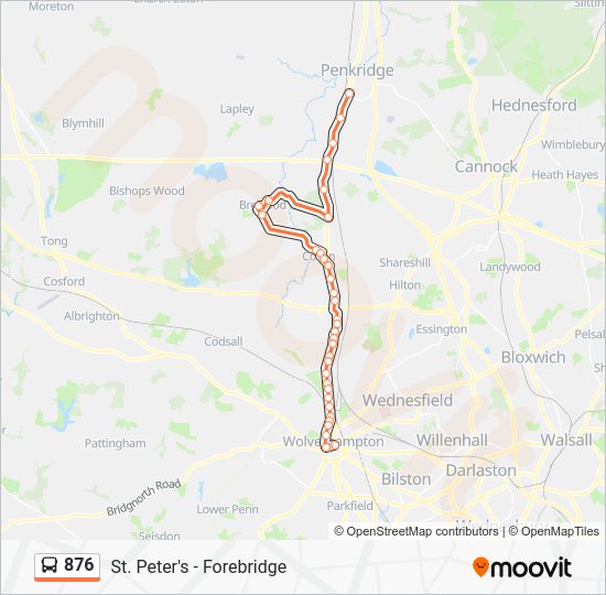 876 Route: Schedules, Stops & Maps - Bungham Lane (Updated)