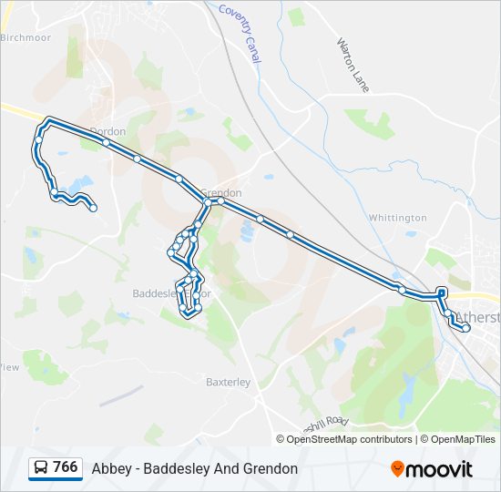 766 Route: Schedules, Stops & Maps - Atherstone (Updated)
