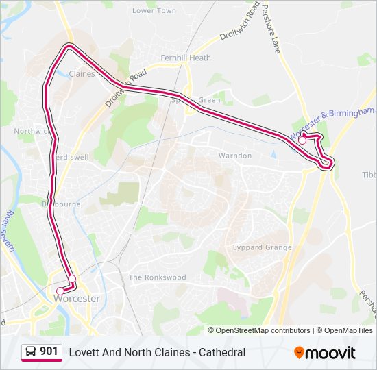 901 Route: Schedules, Stops & Maps - Worcester (Updated)
