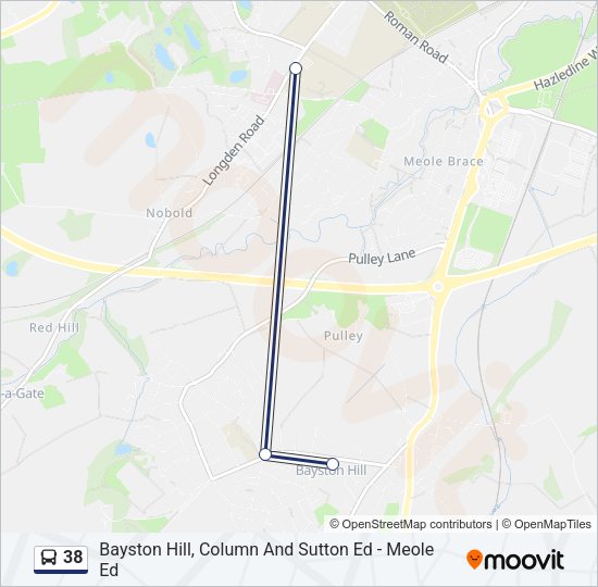 38 Route: Schedules, Stops & Maps - Meole Brace School (Updated)