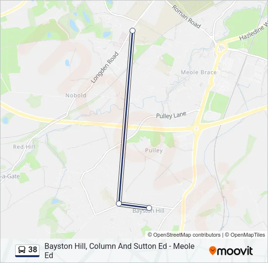 38 Route: Schedules, Stops & Maps - Meole Brace School (Updated)