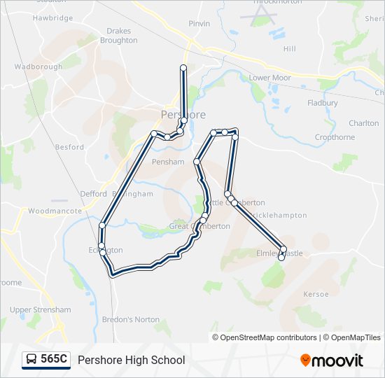 565C Route: Schedules, Stops & Maps - Pershore High School (Updated)