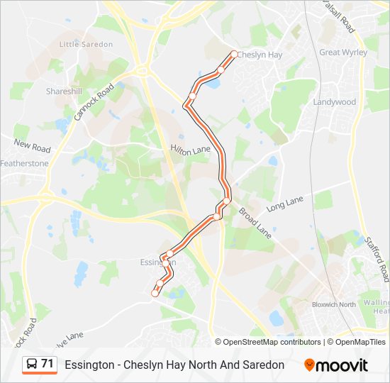 71 Route: Schedules, Stops & Maps - High School (Updated)
