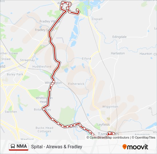 NMA Route: Schedules, Stops & Maps - Tamworth, Corporation Street (Updated)