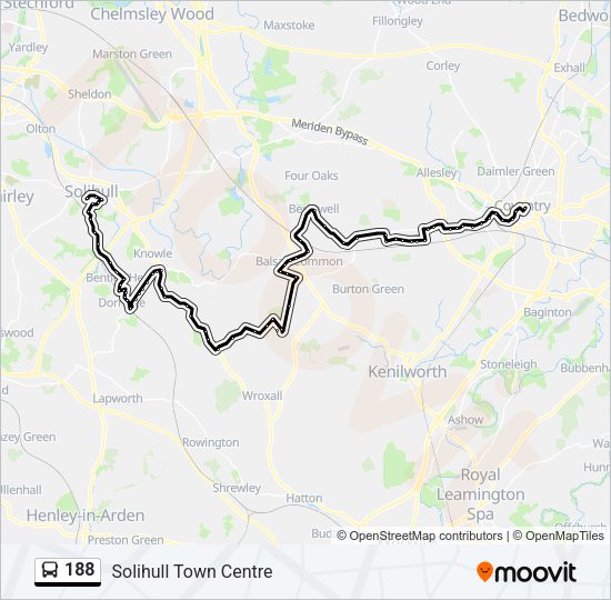 188 Route: Schedules, Stops & Maps - Solihull Town Centre (Updated)