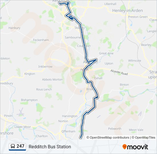 247 Route: Schedules, Stops & Maps - Redditch Bus Station (Updated)