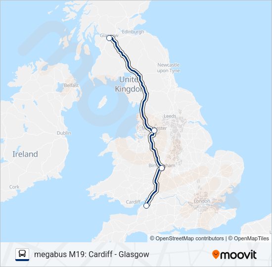 MEGABUS M19 Route: Schedules, Stops & Maps - Glasgow (Updated)