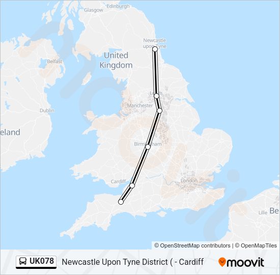 uk078 Route: Schedules, Stops & Maps - Bp Garage - John Dobson Street ...