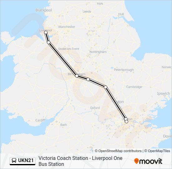 ukn21 Route: Schedules, Stops & Maps - Victoria Coach Station ...