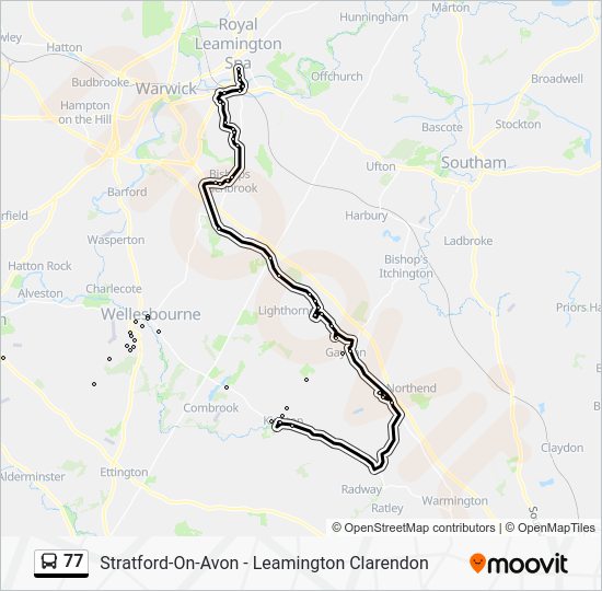 77 Route: Schedules, Stops & Maps - Leamington Spa Upper Parade (Updated)