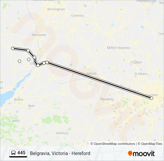 445 Route: Schedules, Stops & Maps - Belgravia, Victoria - Hereford ...
