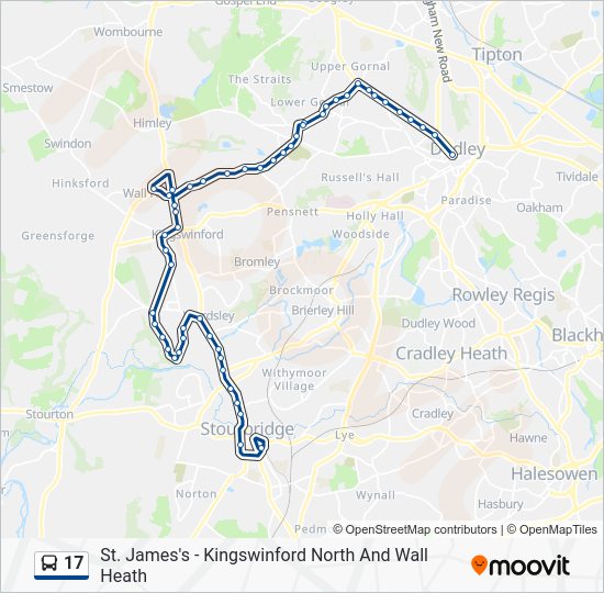 17 Route: Schedules, Stops & Maps - Priory St (Updated)