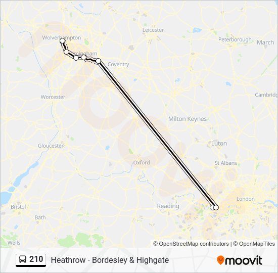 210 Route: Schedules, Stops & Maps - Heathrow Airport Terminal 5, Heathrow Airport ...
