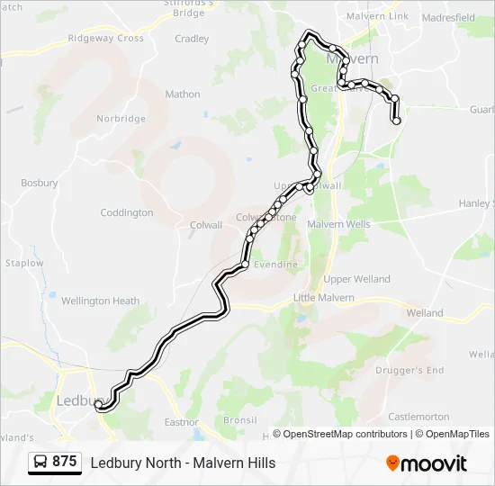 875 Route: Schedules, Stops & Maps - Chase High School, Malvern (Updated)