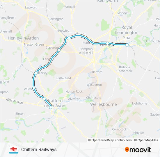 chiltern railways Route: Schedules, Stops & Maps - Stratford-Upon-Avon ...