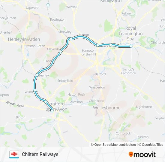 CHILTERN RAILWAYS Route: Schedules, Stops & Maps - Leamington Spa (Updated)