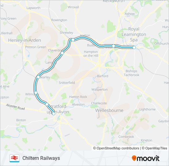 chiltern railways Route: Schedules, Stops & Maps - Stratford-Upon-Avon ...