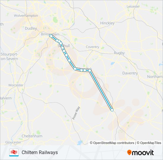 chiltern railways Route: Schedules, Stops & Maps - Banbury (Updated)