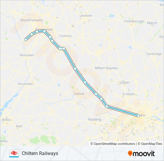 chiltern railways Route: Schedules, Stops & Maps - Kidderminster (Updated)