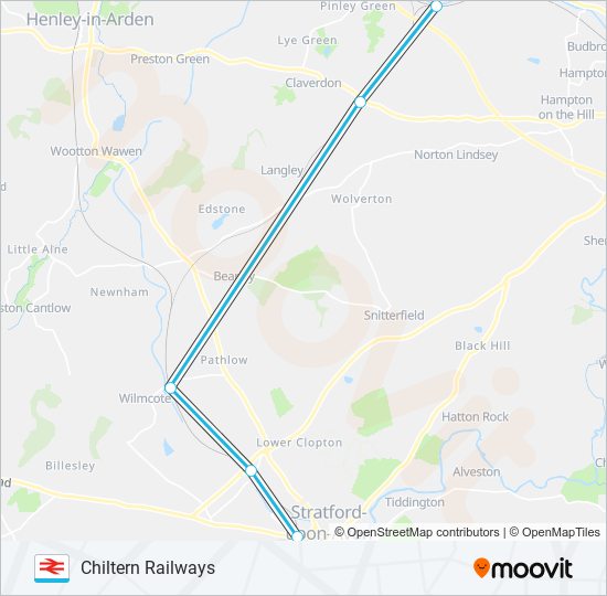 chiltern railways Route: Schedules, Stops & Maps - Hatton (Warks) (Updated)