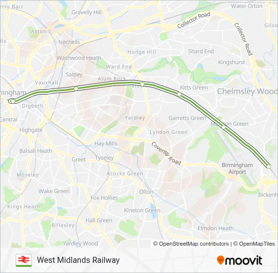 WEST MIDLANDS RAILWAY Route: Schedules, Stops & Maps - Birmingham ...