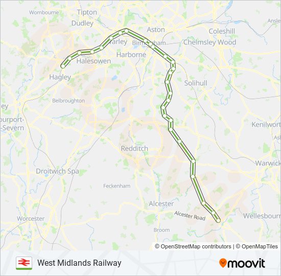 west midlands railway Route: Schedules, Stops & Maps - Stourbridge ...