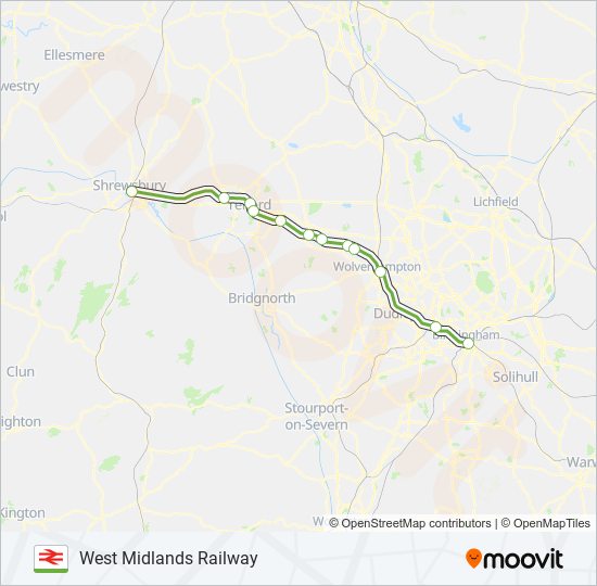 west midlands railway Route: Schedules, Stops & Maps - Shrewsbury (Updated)