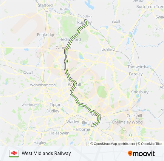 west midlands railway Route: Schedules, Stops & Maps - Birmingham New ...