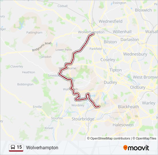 15 Route: Schedules, Stops & Maps - Wolverhampton (Updated)
