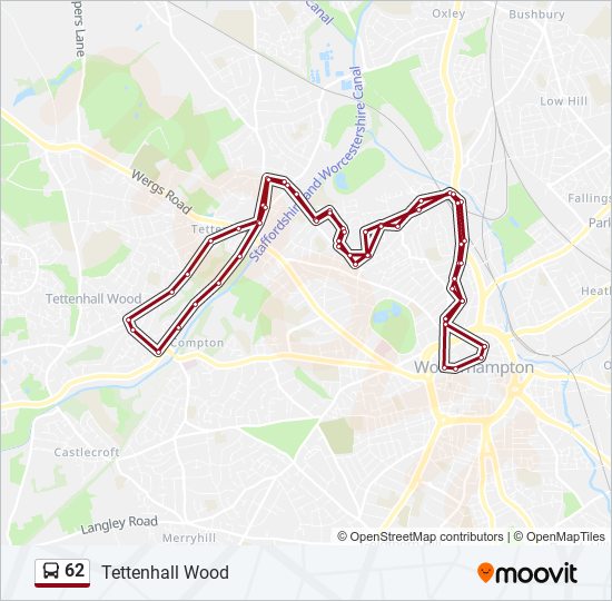 62 Route: Schedules, Stops & Maps - Tettenhall Wood (Updated)