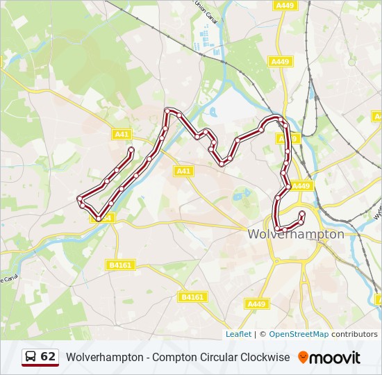 62 Route: Schedules, Stops & Maps - Tettenhall