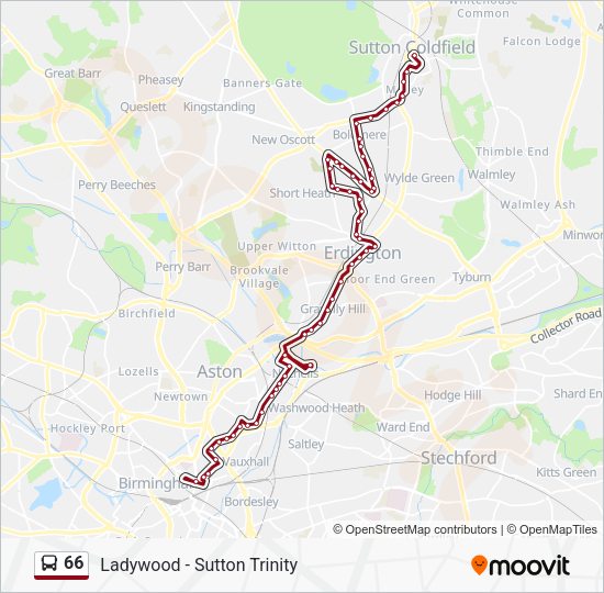 66 Route: Schedules, Stops & Maps - Dale End (Updated)