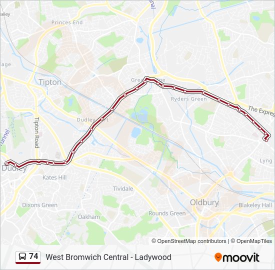 74 Route: Schedules, Stops & Maps - Coronation Gardens (Updated)