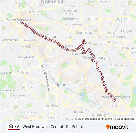 79 Route: Schedules, Stops & Maps - Wolverhampton (Updated)