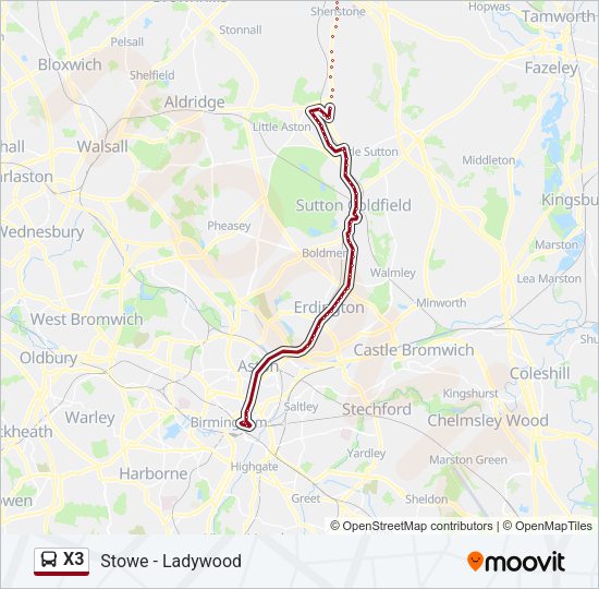 x3 Route: Schedules, Stops & Maps - Tesco Express (Updated)