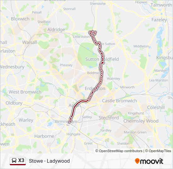 X3 Route: Schedules, Stops & Maps - Becket Close (Updated)