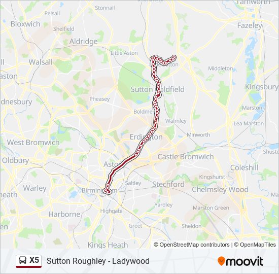 x5 Route: Schedules, Stops & Maps - Birmingham (Updated)