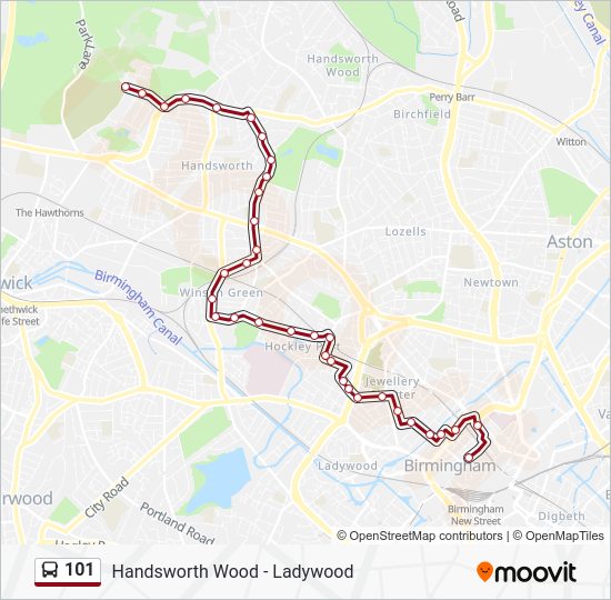 101 Route: Schedules, Stops & Maps - Colmore Row (Updated)
