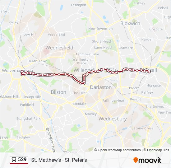 529 Route: Schedules, Stops & Maps - Walsall Bus Station (Updated)