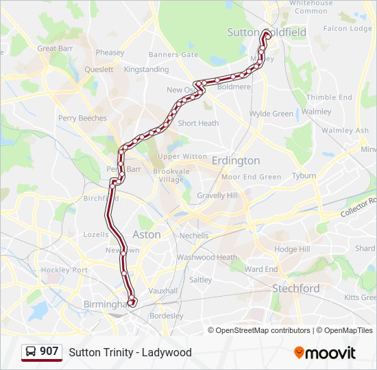 907 Route: Schedules, Stops & Maps - Gracechurch Centre (Updated)