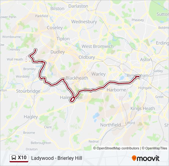 x10 Route: Schedules, Stops & Maps - Bank Rd (Updated)