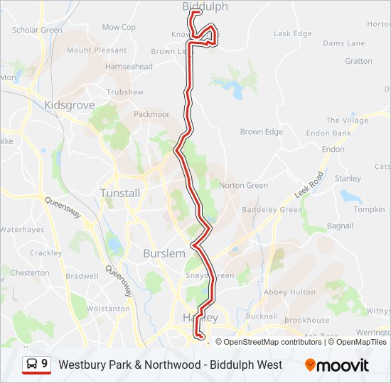 9 Route: Schedules, Stops & Maps - Biddulph (Updated)